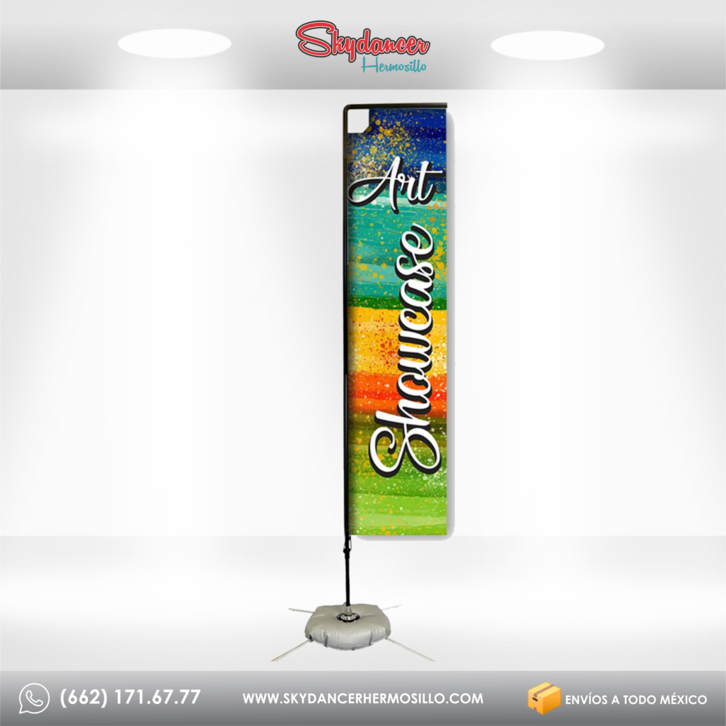 Bandera Publicitaria Personalizada tipo recta o pendón. de 5 mts de altura